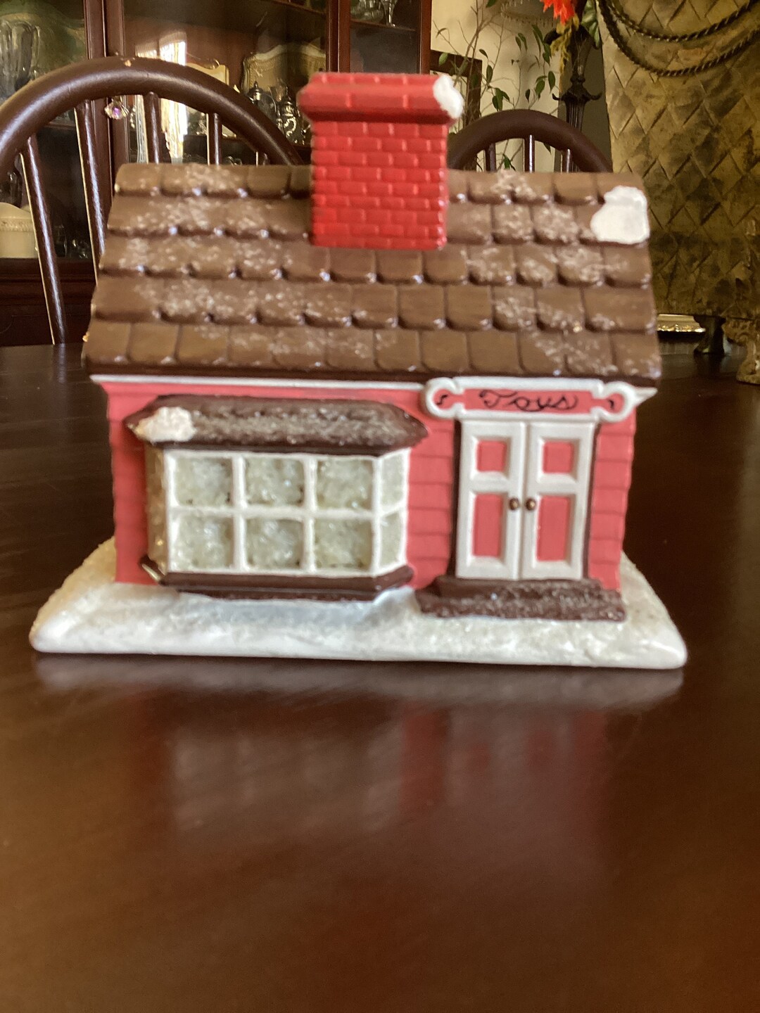 1979 Pink/brown Byron Molds Ceramic Christmas Village Light up House - Etsy