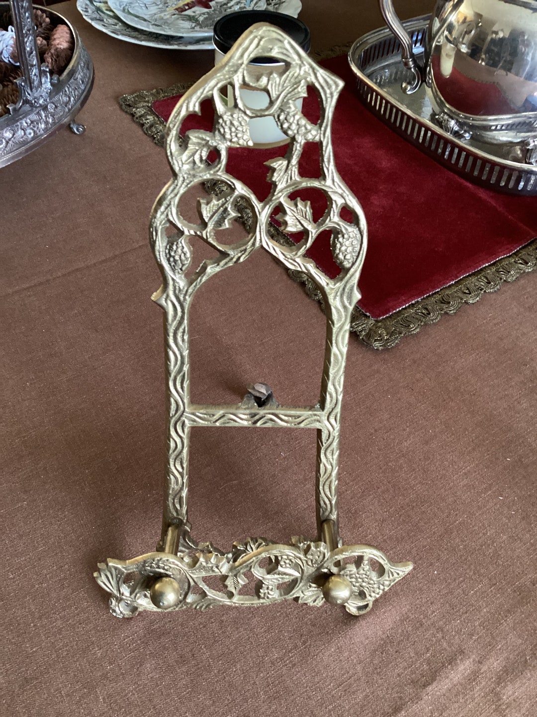 Solid Brass Plate/frame Display Holder/stand Decorative - Etsy