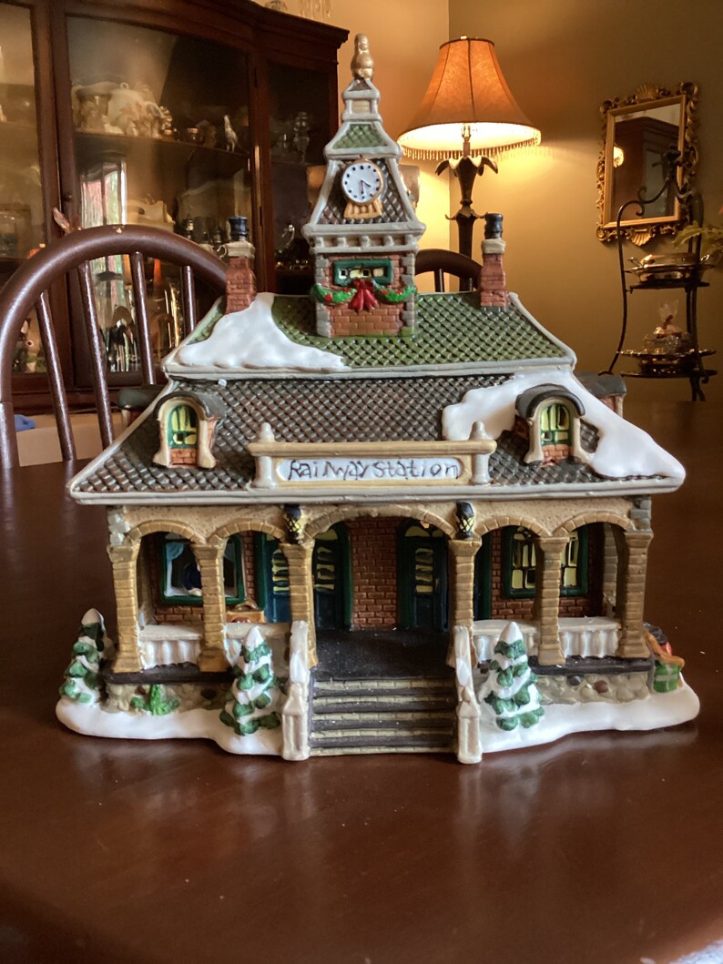 Carole Towne Ceramic Main Street Railway/train Station Christmas ...