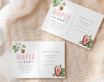 Strawberry Diaper Raffle - Etsy