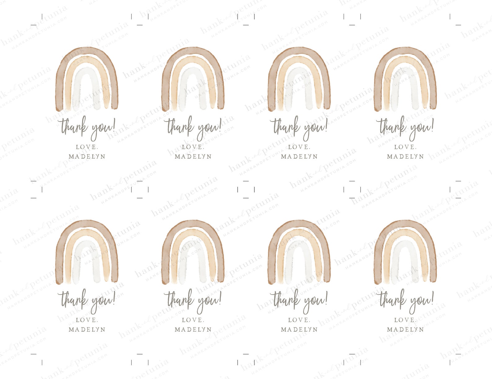 Neutral Rainbow Baby Shower Favor Tags Rainbow Baby Shower | Etsy