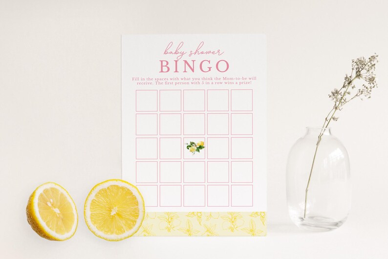 Pink Lemonade Baby Shower Game Bundle, BINGO, Guess Who, the Price is ...