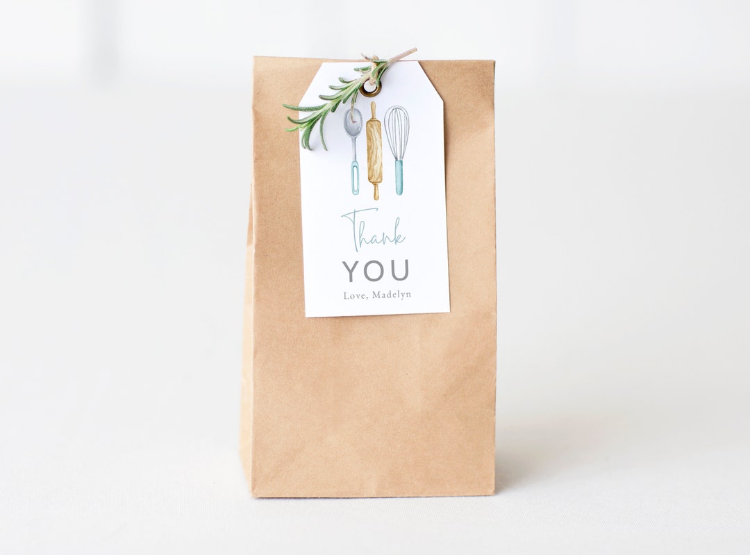Kitchen Bridal Shower Favor Tag, Cooking Couples Shower Gift Tags ...