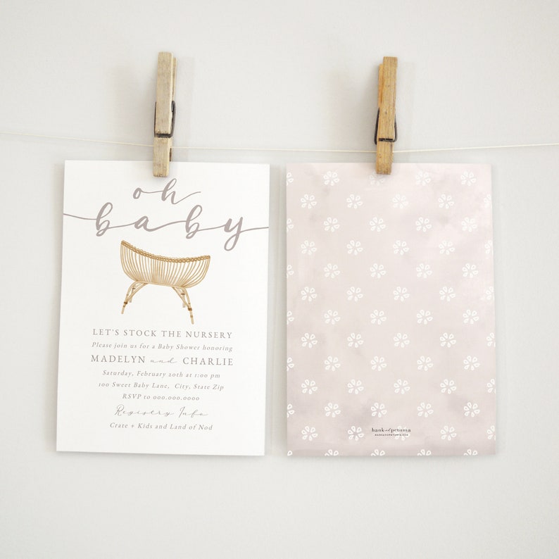 Gender Neutral Baby Shower Invitation, Neutral Nursery Baby Shower ...