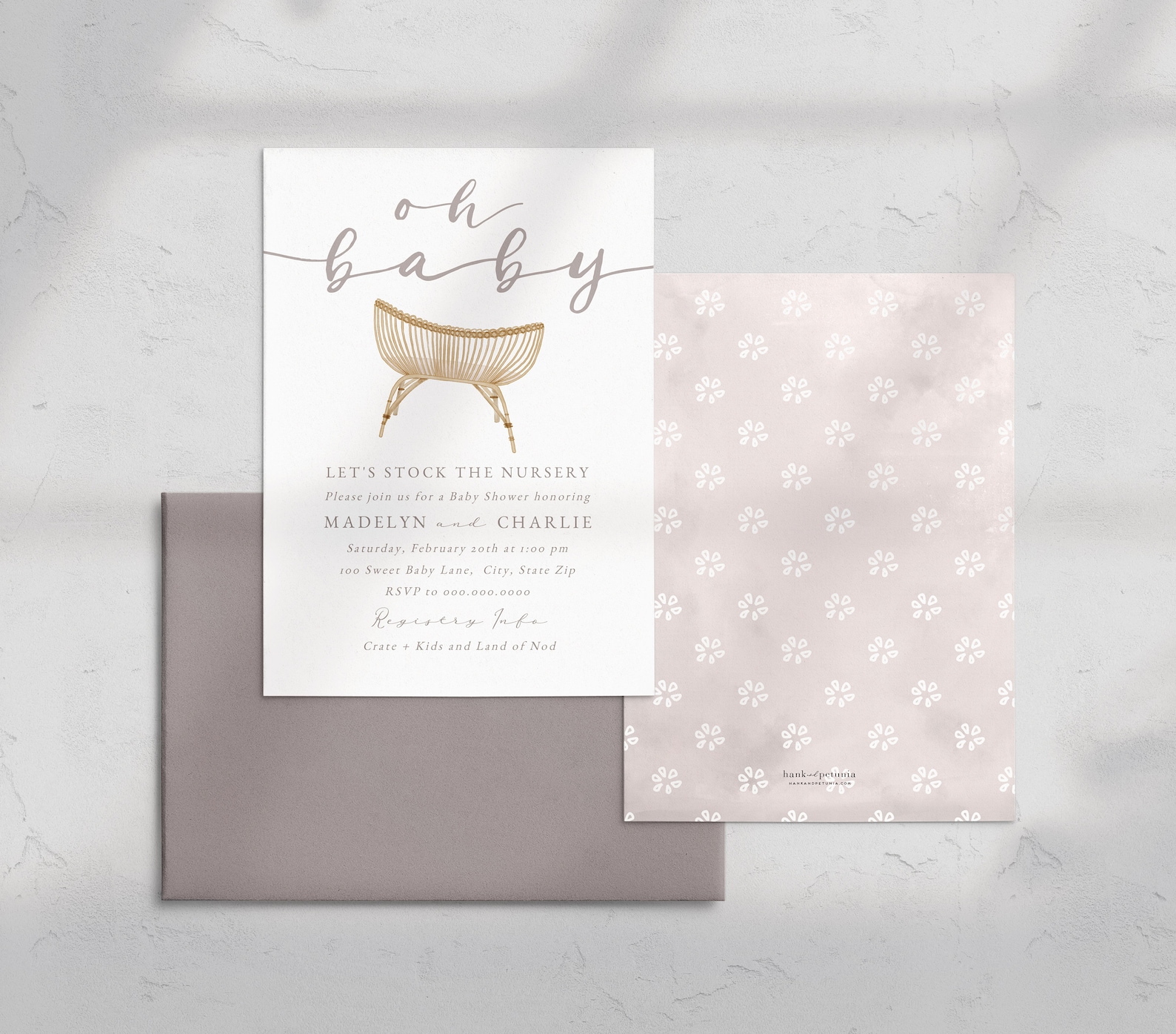 Gender Neutral Baby Shower Invitation, Neutral Nursery Baby Shower ...