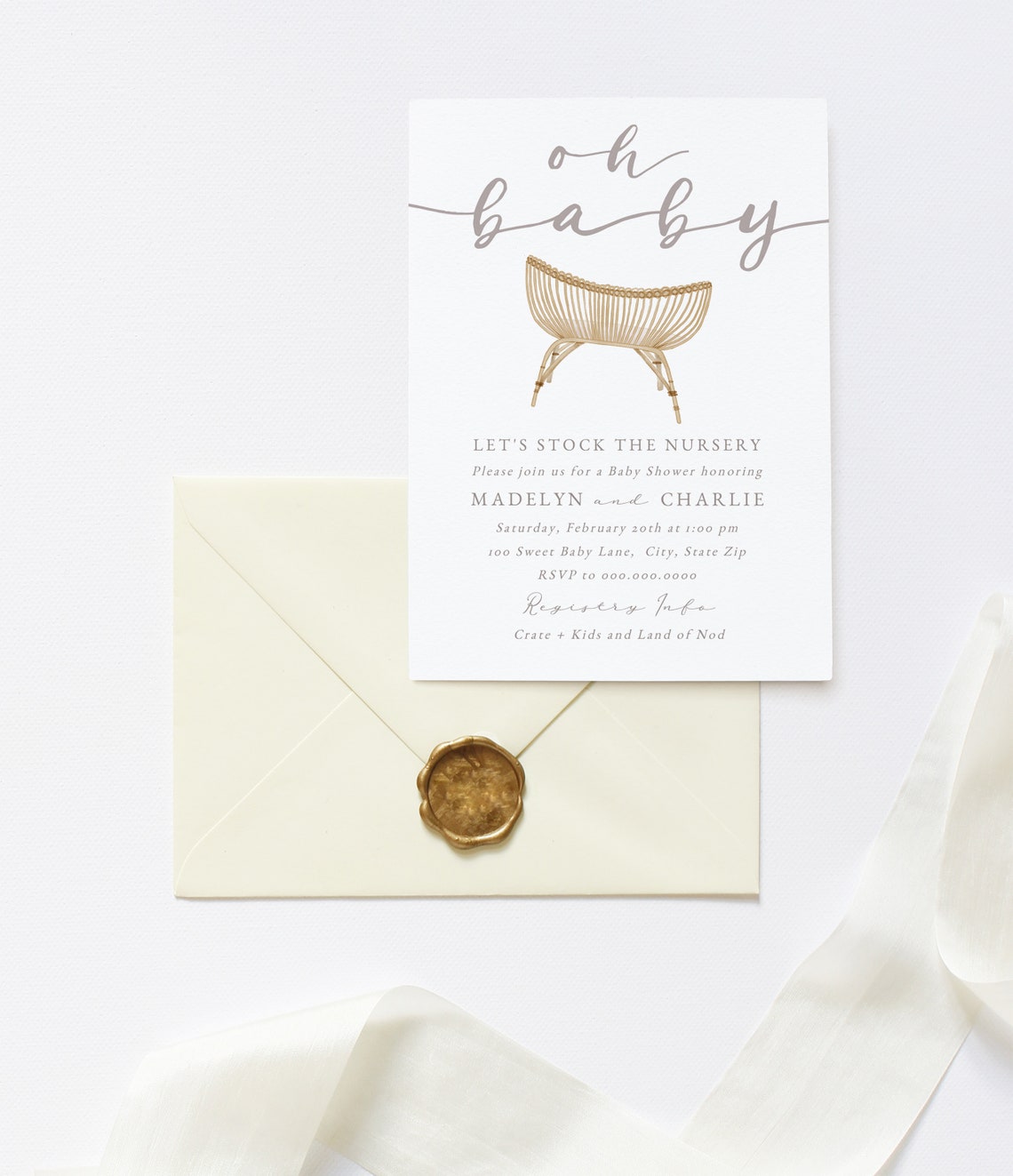 Gender Neutral Baby Shower Invitation Neutral Nursery Baby - Etsy