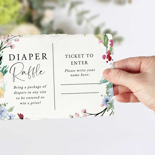 Wildflower Diaper Raffle - Etsy