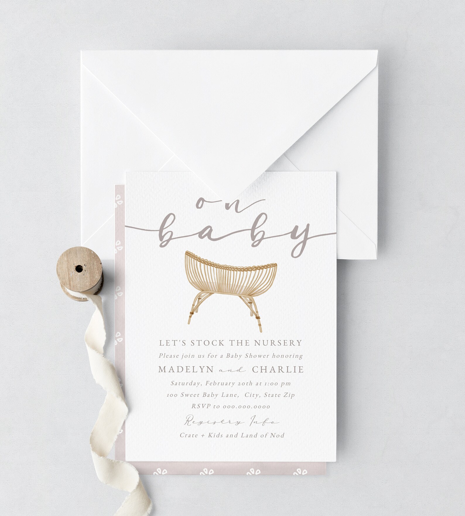 Gender Neutral Baby Shower Invitation, Neutral Nursery Baby Shower ...