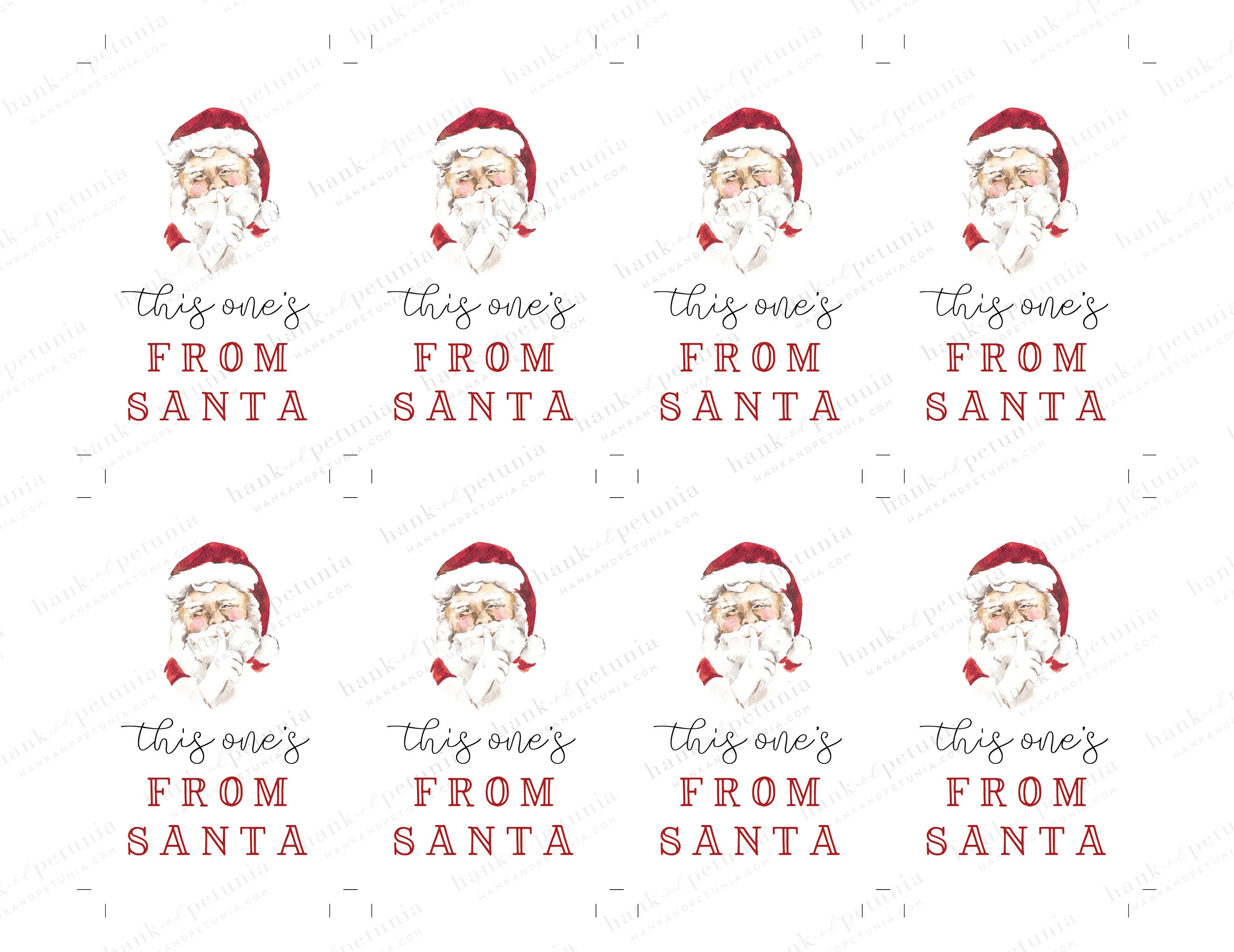 Editable From Santa Christmas Gift Tags, Holiday Secret Santa Gift Tags ...