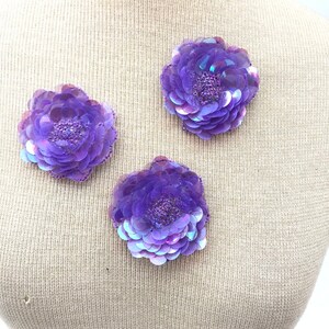 Purple Beaded Applique, Sequin Patch, Purple DIY Supply, Craft Supply ...