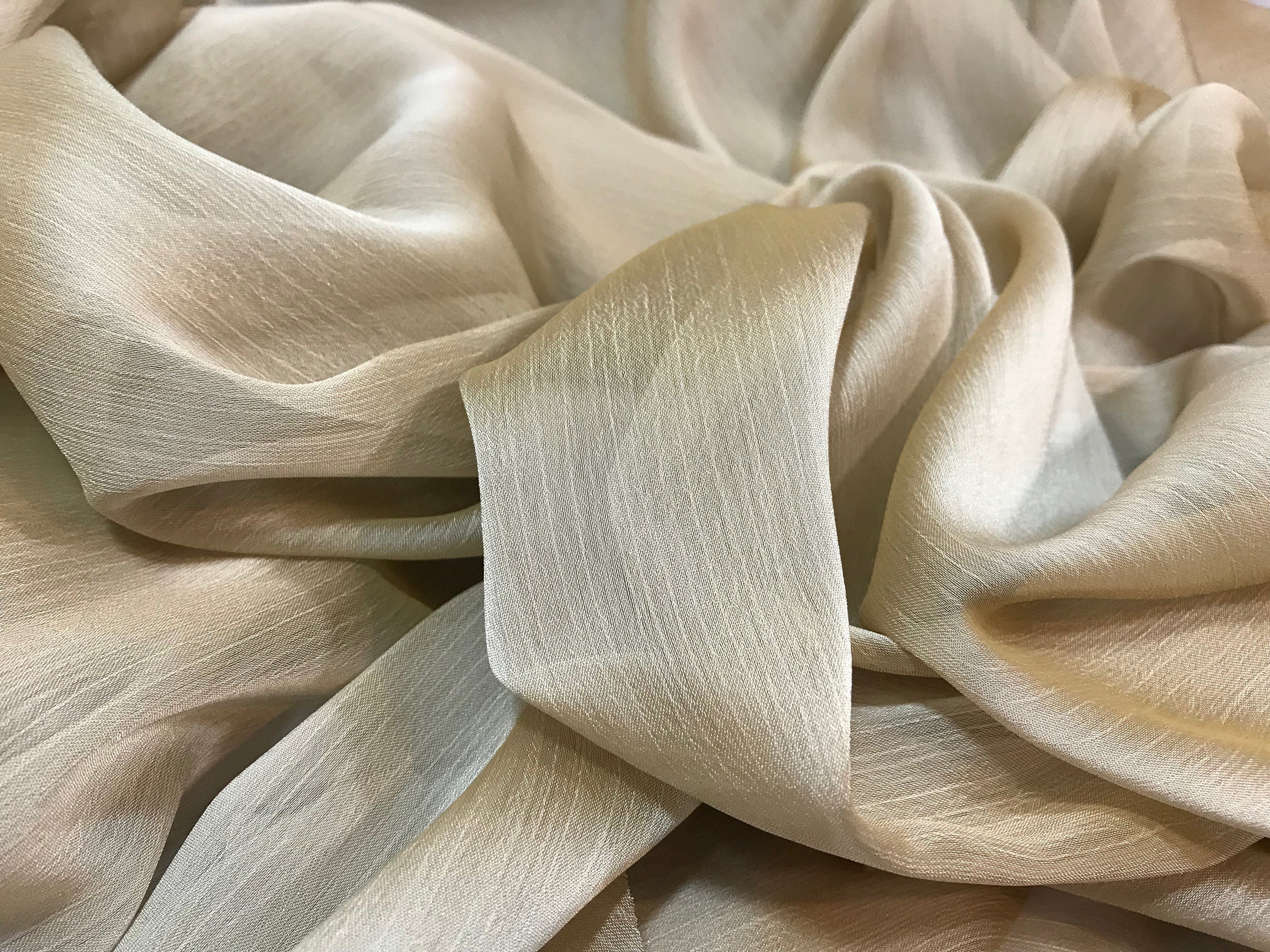 Champagne Polyester Chiffon Chiffon Fabric Beige Chiffon | Etsy