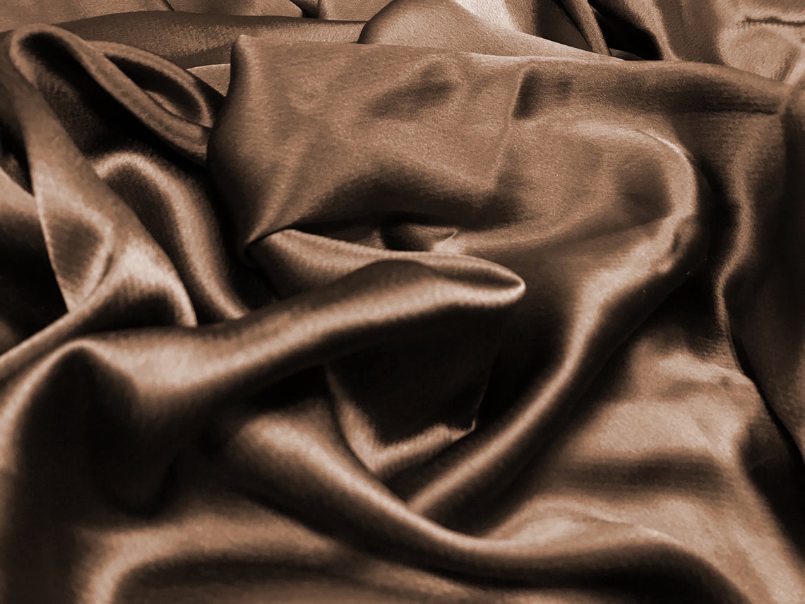 Brown Triacetate Fabric Shiny Fabric Shiny Material Shiny - Etsy