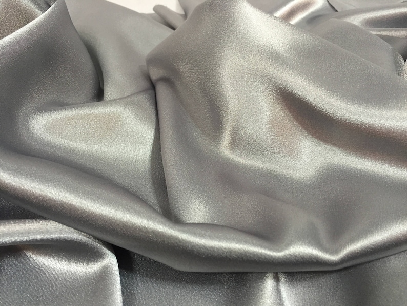 Silver Triacetate Fabric, Shiny Fabric, Shiny Material, Silver Fabric ...