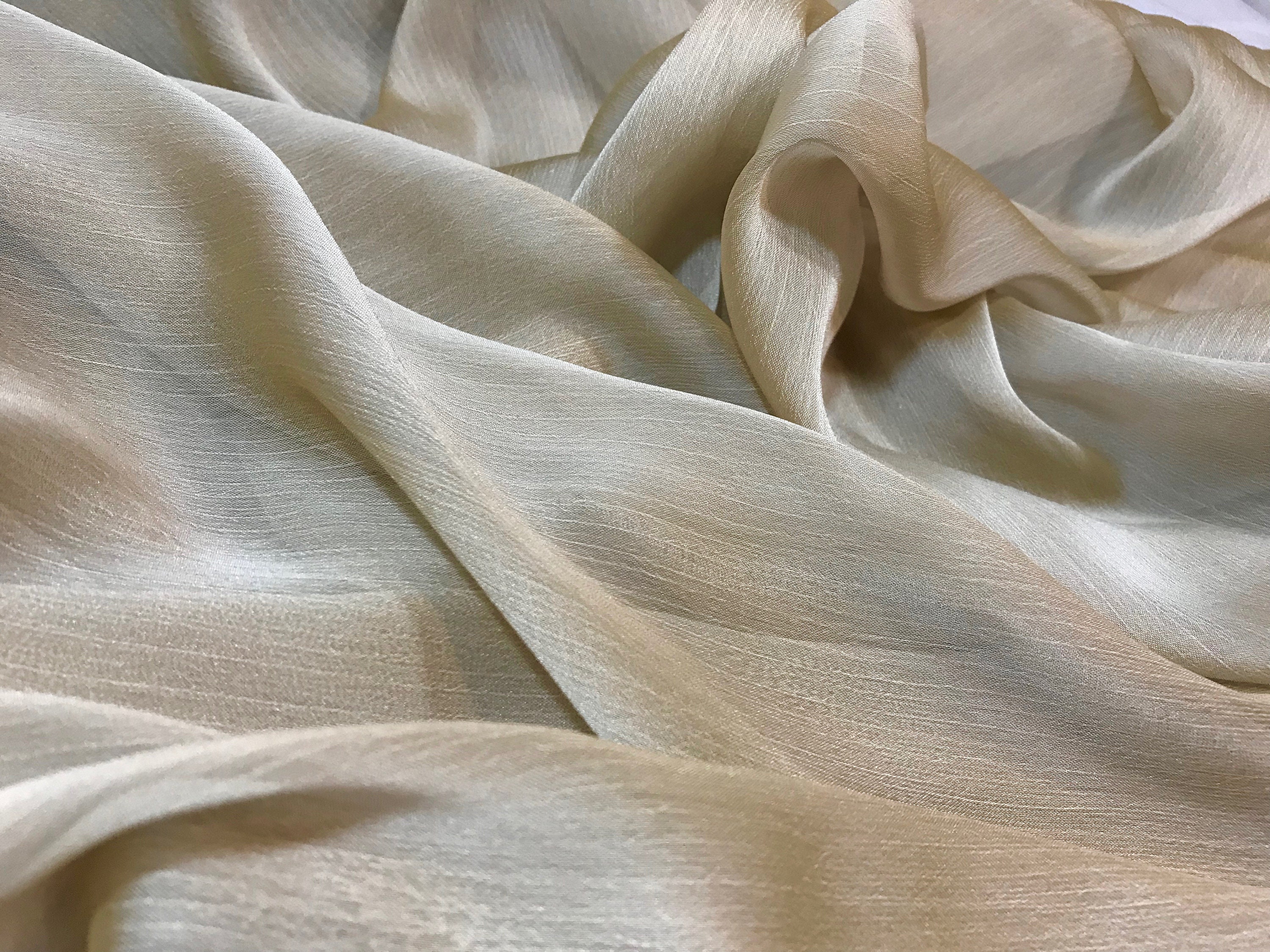 Champagne Polyester Chiffon Chiffon Fabric Beige Chiffon | Etsy