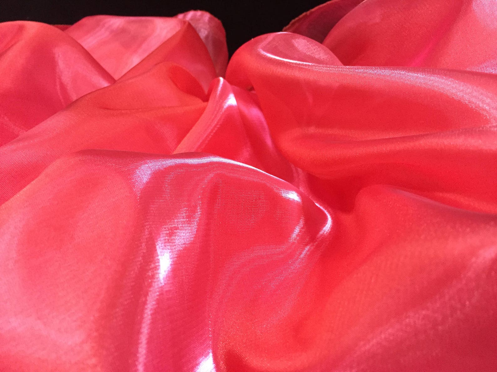 Hot Pink Polyester Satin Organza, Shiny Fabric, Shiney Material ...