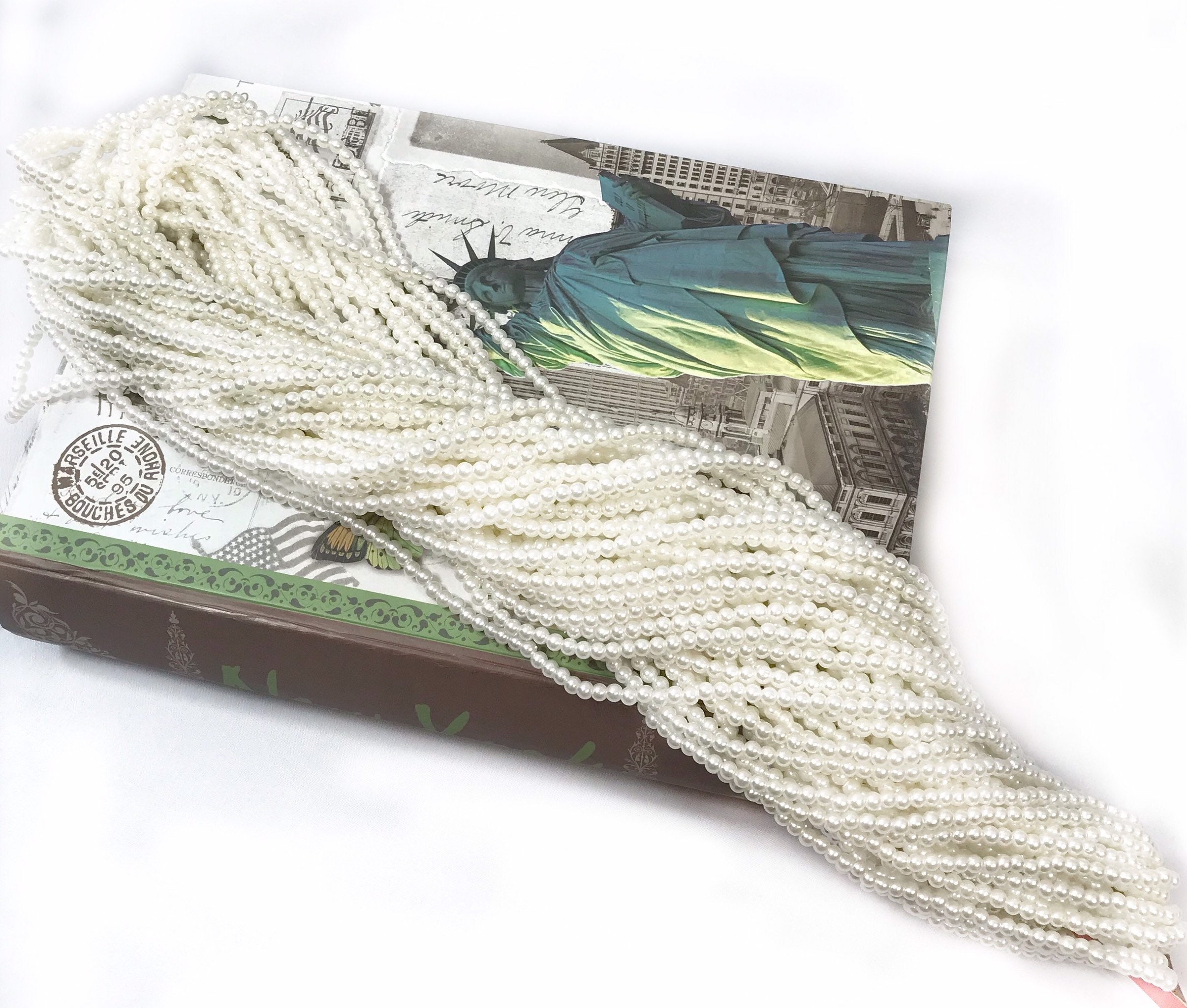 Pearls on a String, Craft Pearls, Pearl Beads ,pack of 12 Strings - Etsy