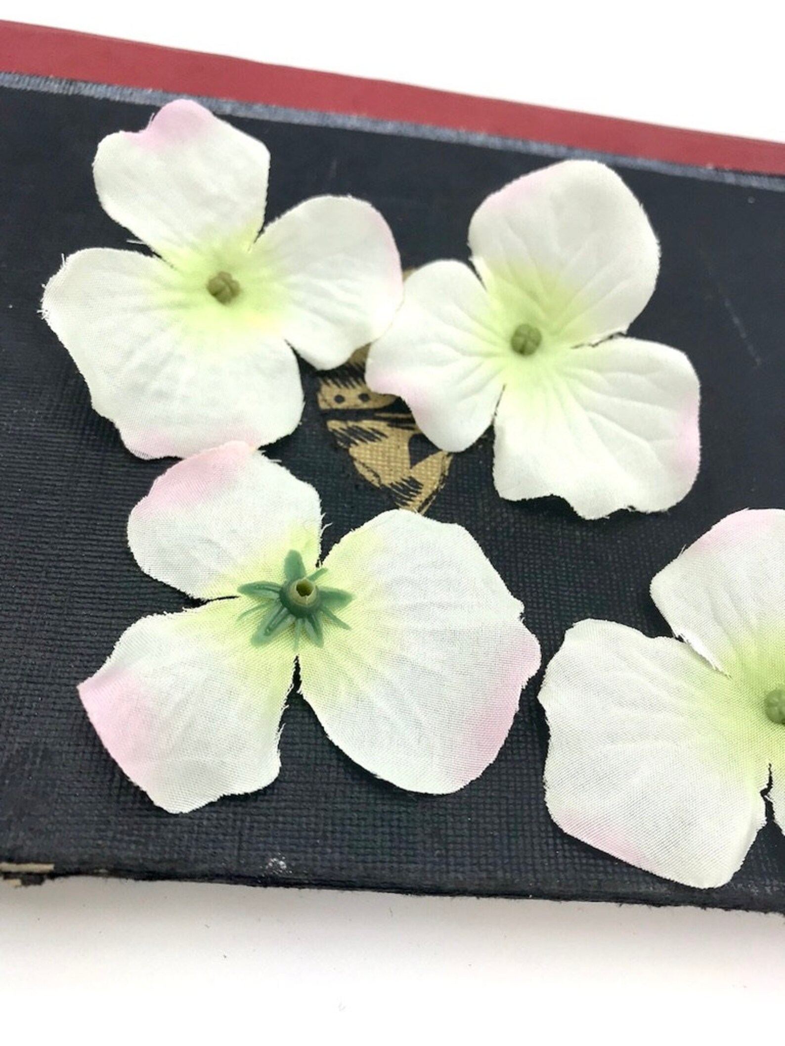 White Fabric Flowers Small Fabric Flowers Variety Artificial - Etsy UK