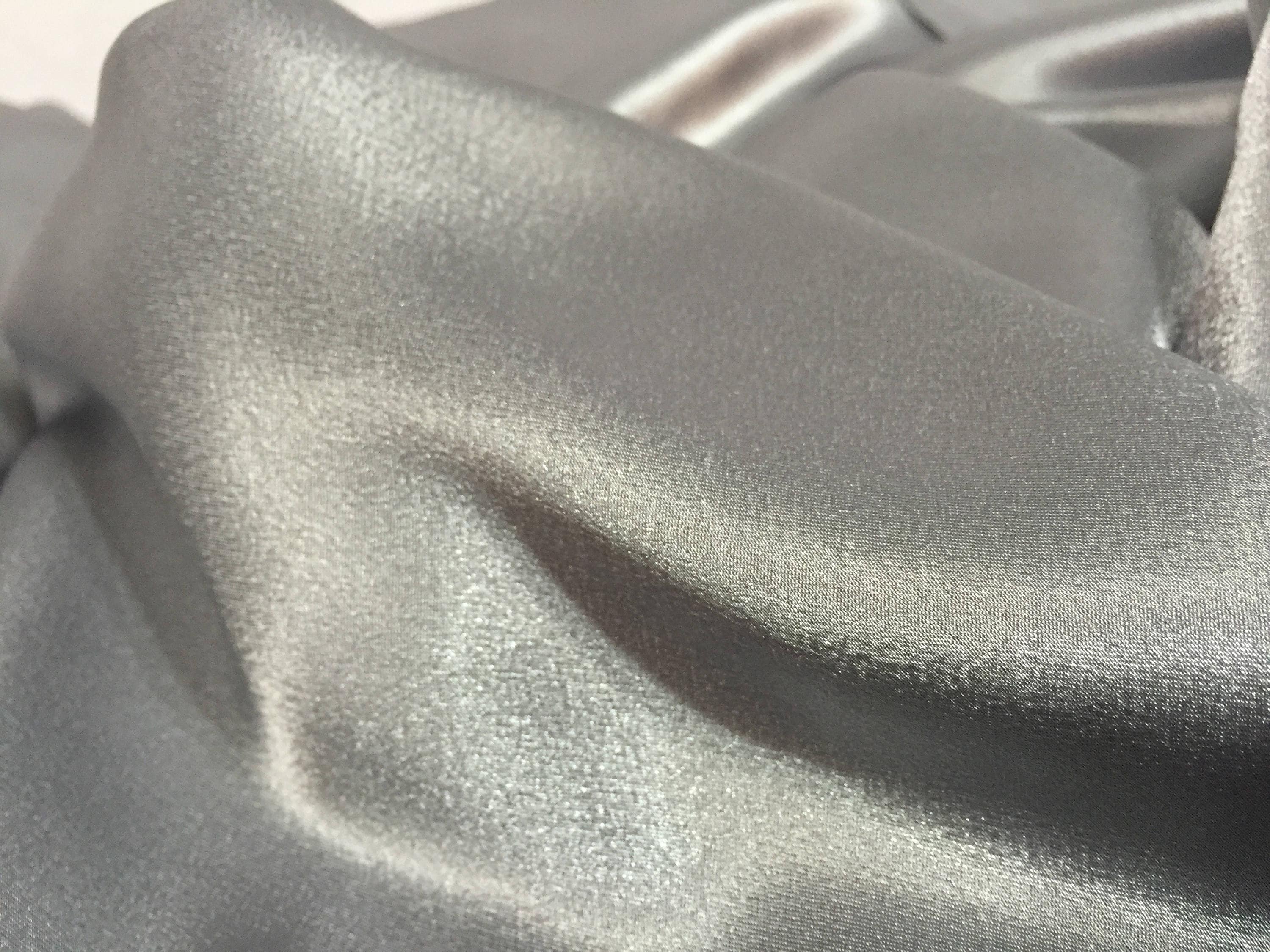 Silver Triacetate Fabric, Shiny Fabric, Shiny Material, Silver Fabric ...