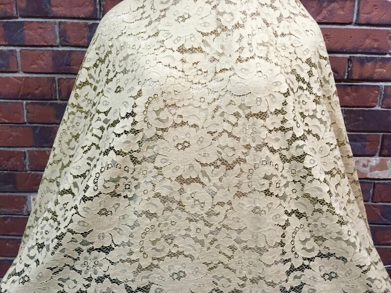 Beige Lace Lace Fabric Beige/light Tan Lace Bridal Lace | Etsy
