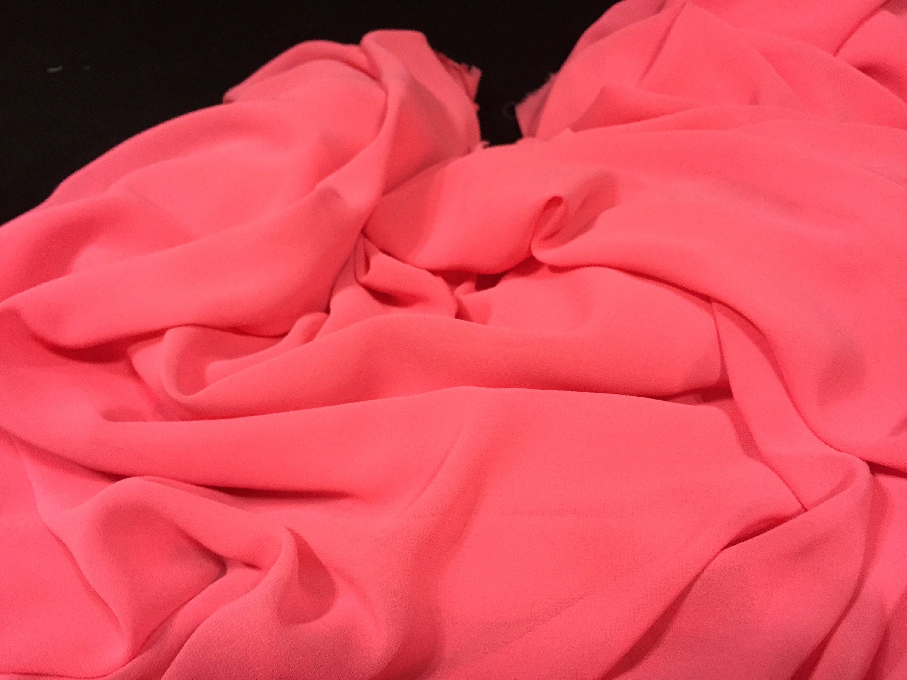Hot Pink Chiffon Fabric Pink Material 2 yards 25 inches | Etsy