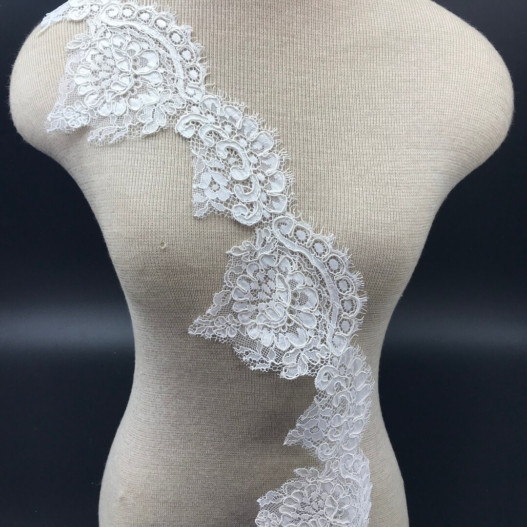 White Lace Trimming, Lace Scallop, Lace Trim, Trimming, Floral Trim ...