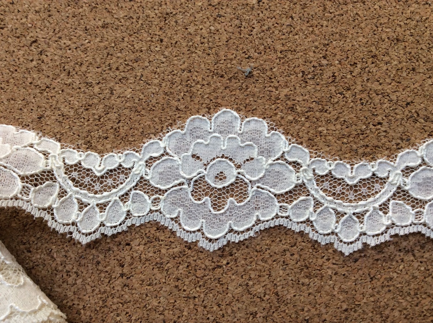 Alencon lace border scallop border lace scallop ivory lace | Etsy