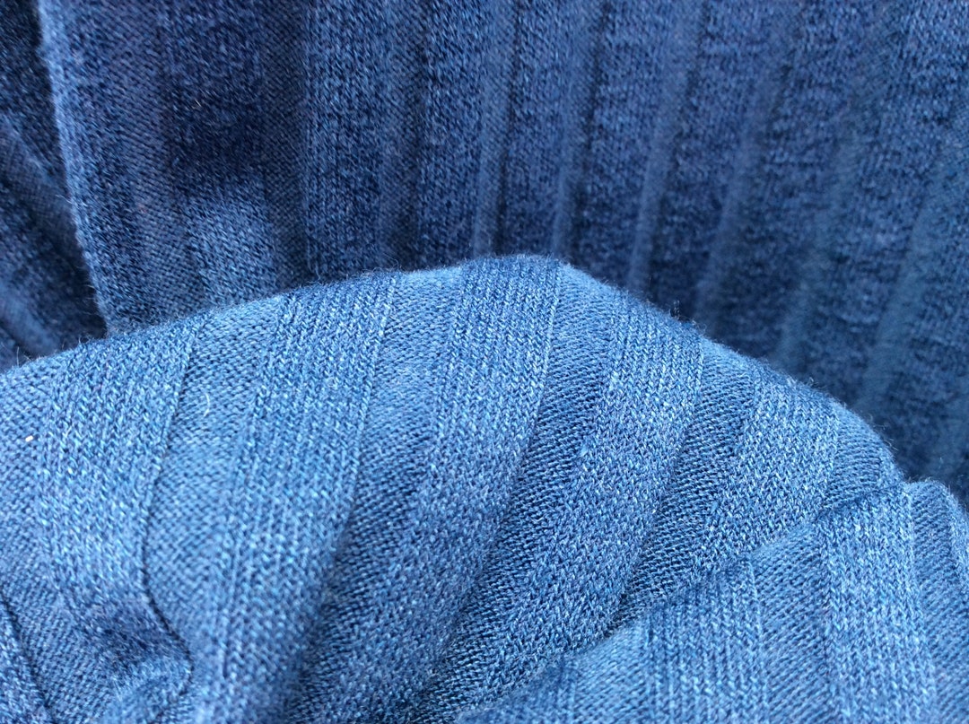 Blue Striped Stretch Knit Jersey, Blue Jersey, Blue Stretch Fabric ...
