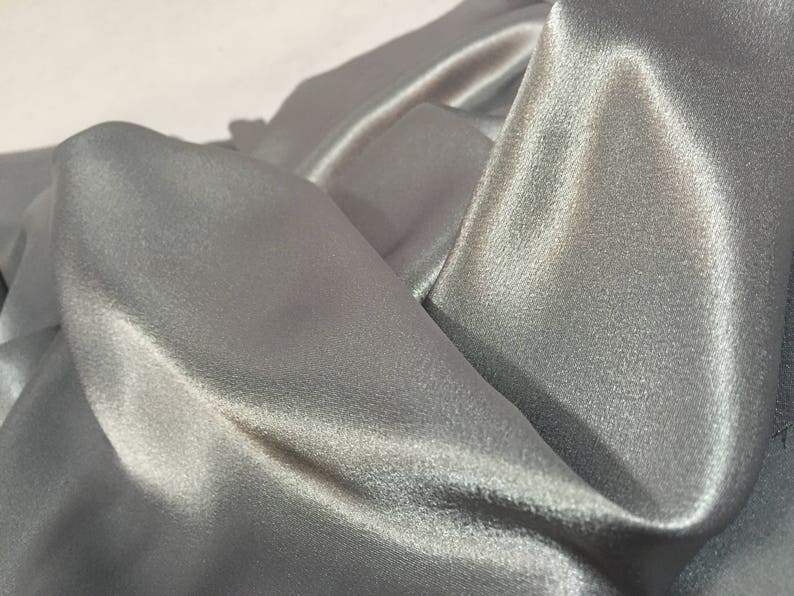 Silver Triacetate Fabric, Shiny Fabric, Shiny Material, Silver Fabric ...
