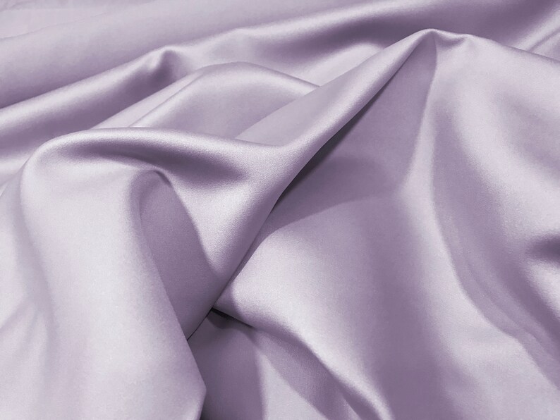 Lilac Peau De Soie Fabric Satin Light Purple Material - Etsy