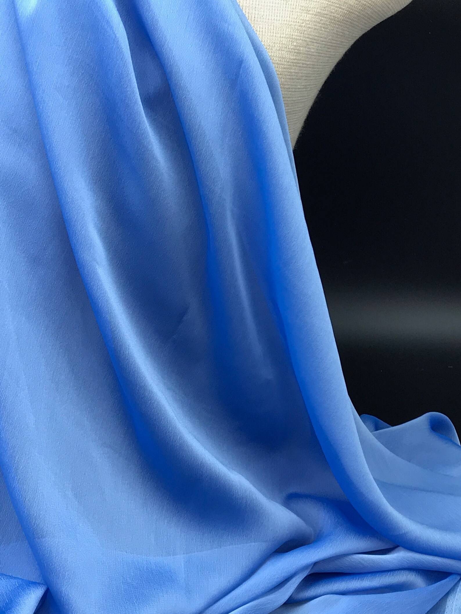 Blue Polyester Chiffon Blue Chiffon Fabric Two Tone Fabric - Etsy