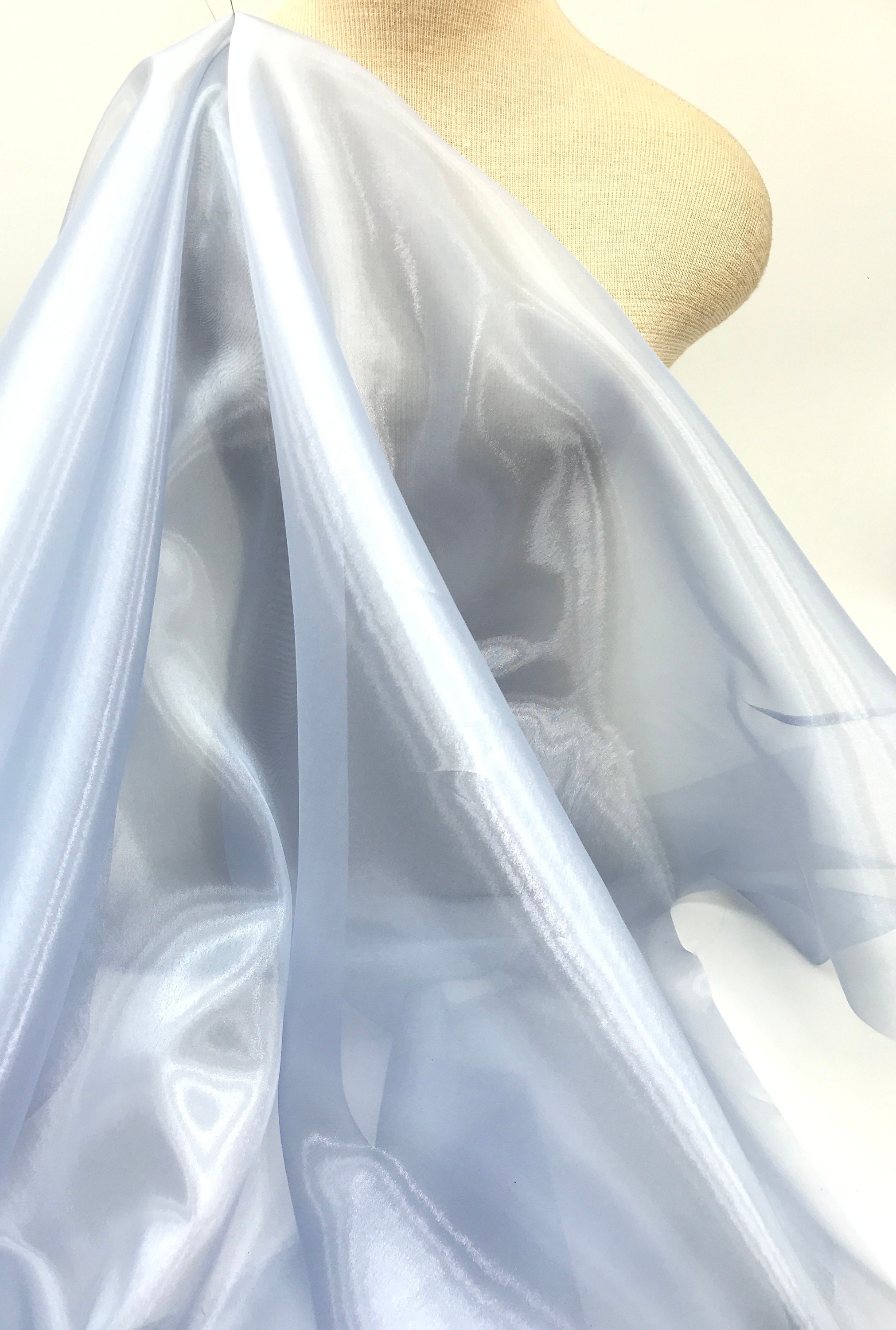 Organza Fabric periwinkle sheer Material fabric sold by the | Etsy