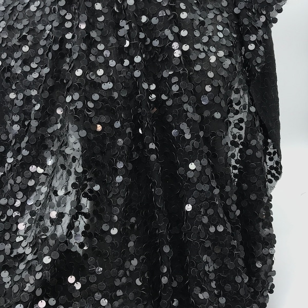 Black Sequin Fabric - Etsy