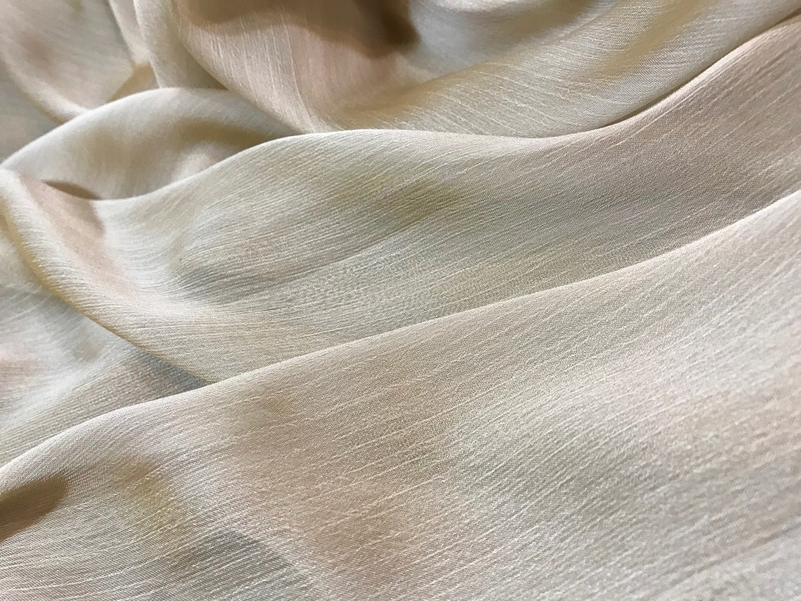 Champagne Polyester Chiffon Chiffon Fabric Beige Chiffon - Etsy