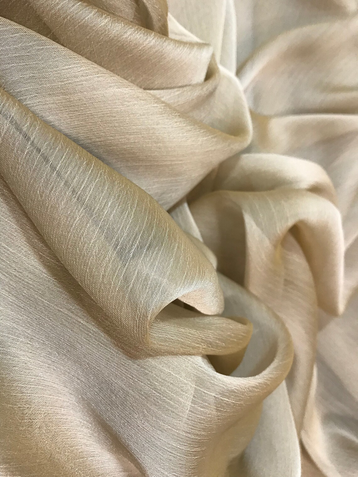 Champagne Polyester Chiffon Chiffon Fabric Beige Chiffon - Etsy