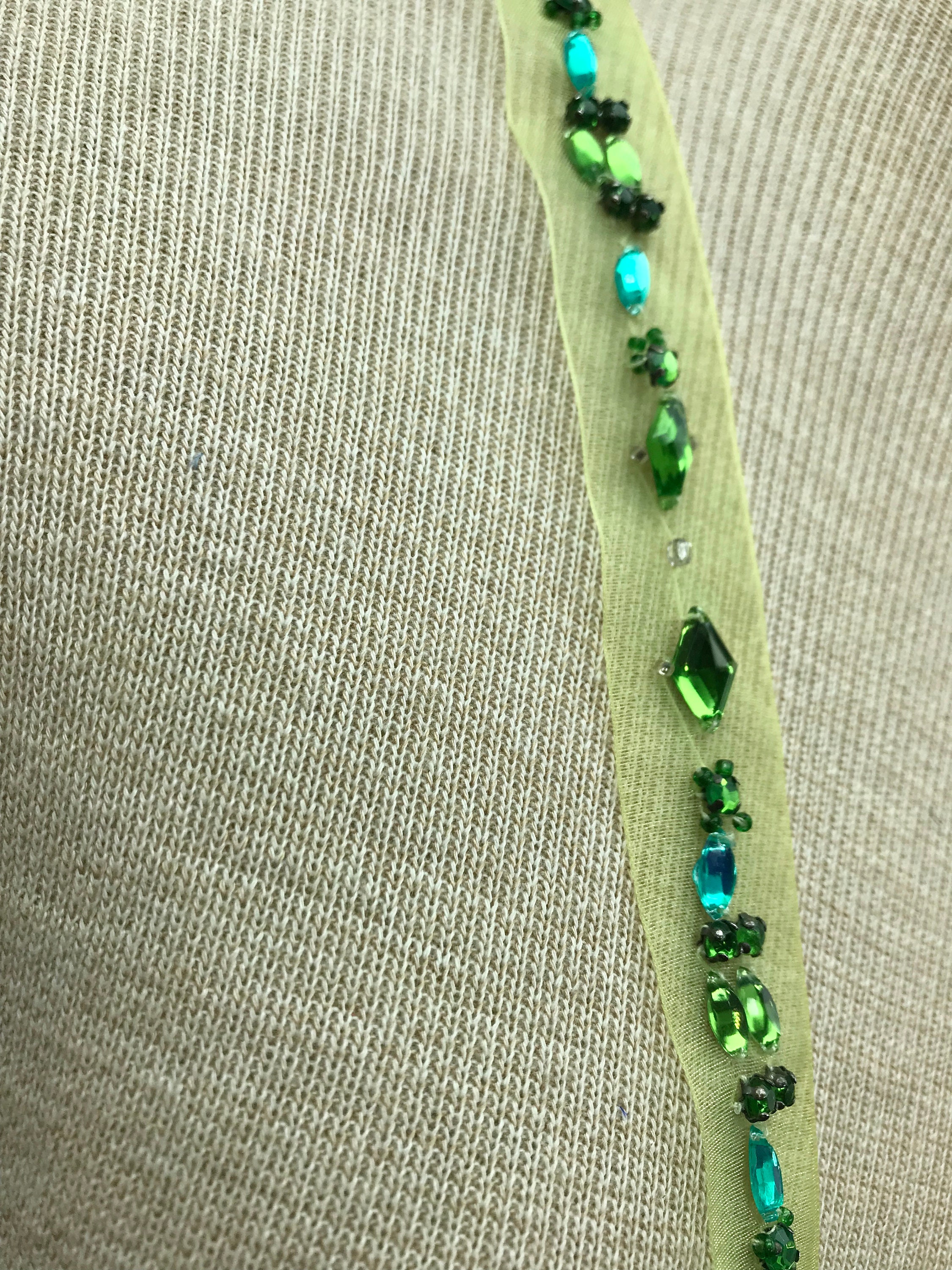 Green Beaded Ribbon DIY Craft Costume Supply and Masks | Etsy