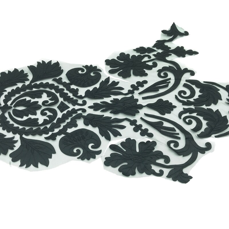 Black Lace Applique - Etsy