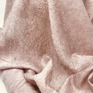 Pink /lilac Crushed Silk, Old Rose Silk Fabric, Scrunched Silk ...