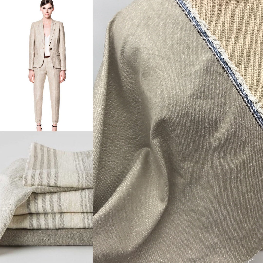 Cotton Linen Beige Fabric ,beige Natural Cotton Linen Fabric, Beige ...