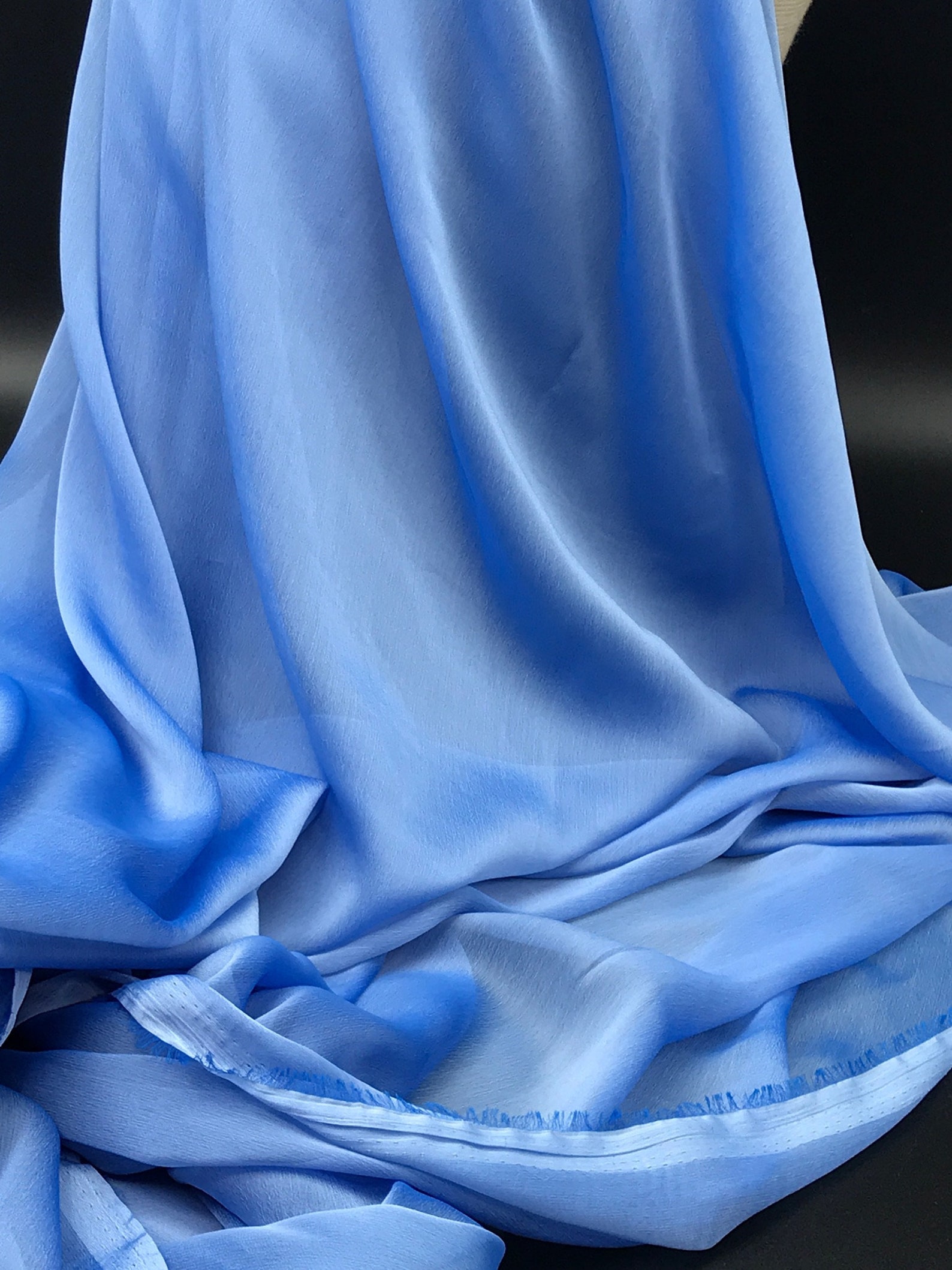 Blue Polyester Chiffon Blue Chiffon Fabric Two Tone Fabric - Etsy