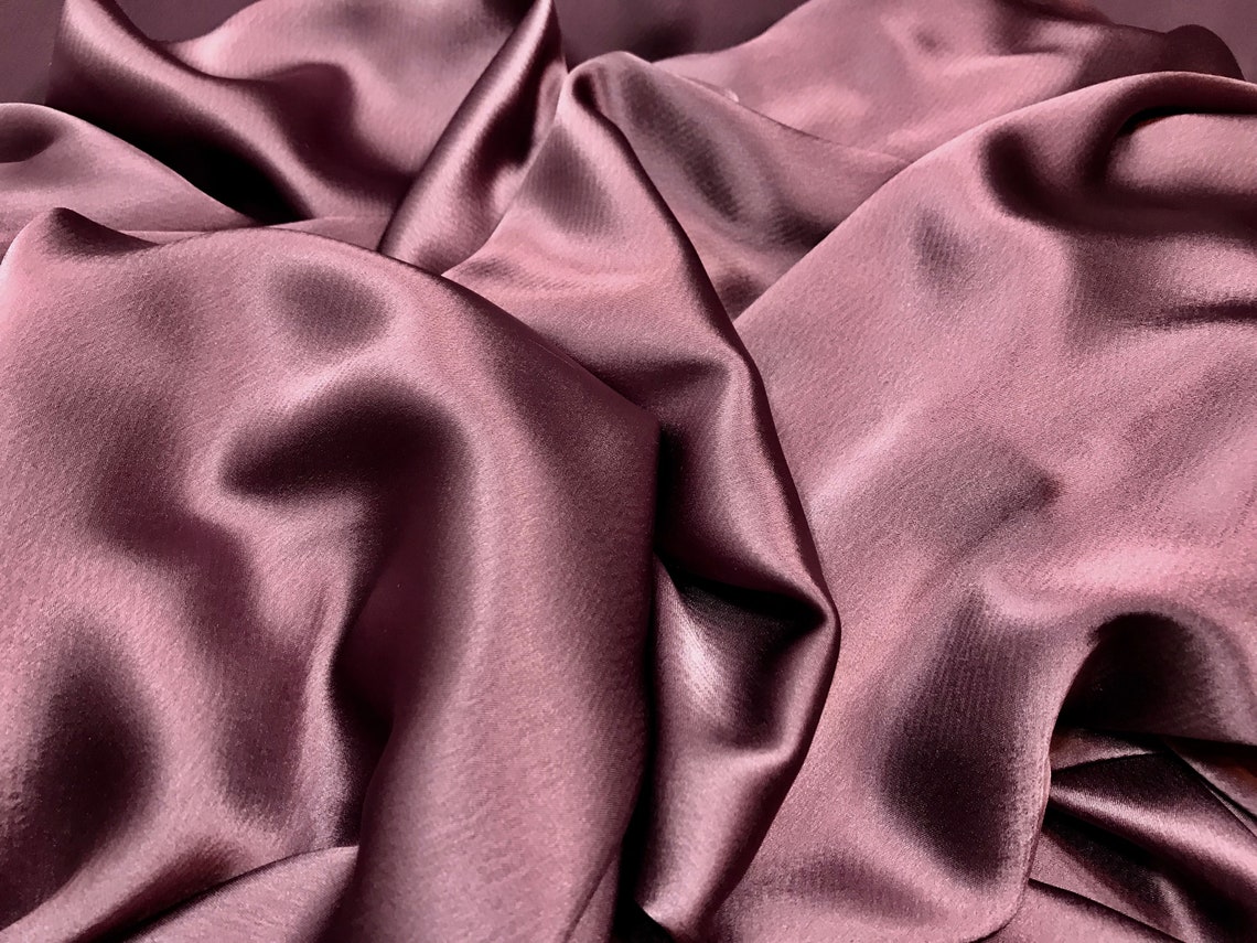 Mauve Purple Triacetate, Flowy Fabric, Shiny Material, Triacetate ...