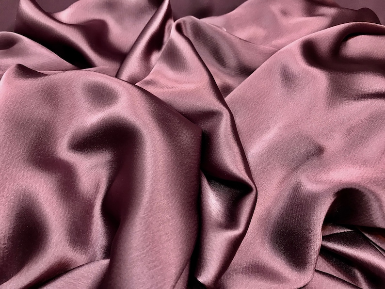 Mauve Purple Triacetate, Flowy Fabric, Shiny Material, Triacetate ...