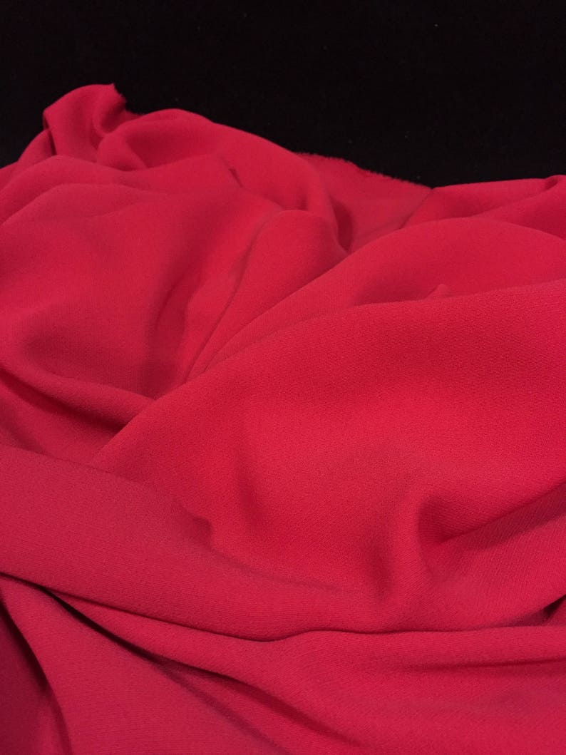 Blood Red Crepe Fabric Red Material Flowy Fabric Dress - Etsy