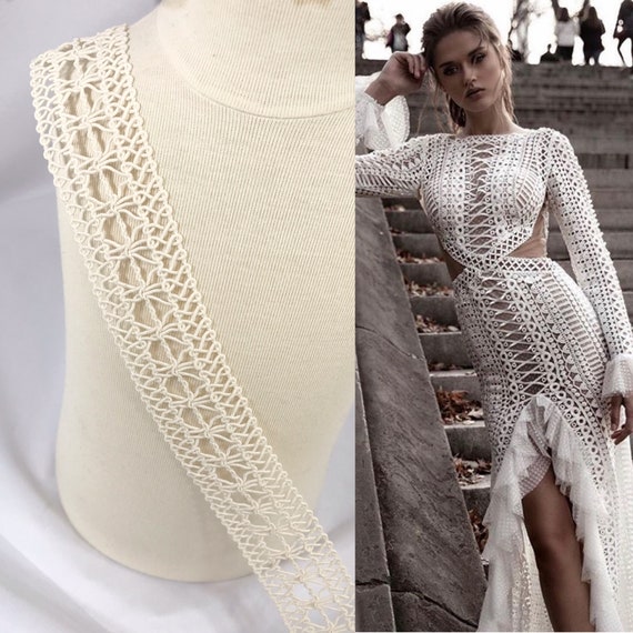 Ivory Trim Ivory Lace Trim Corded Trim Braid Trim - Etsy