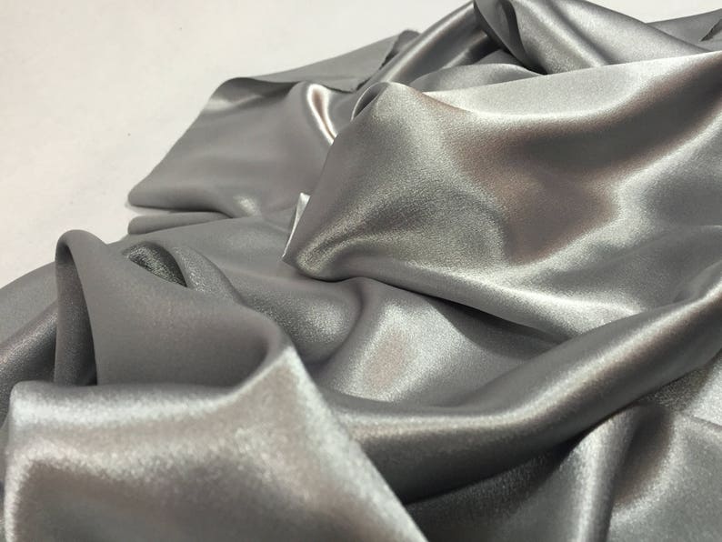 Silver Triacetate Fabric Shiny Fabric Shiny Material Silver - Etsy