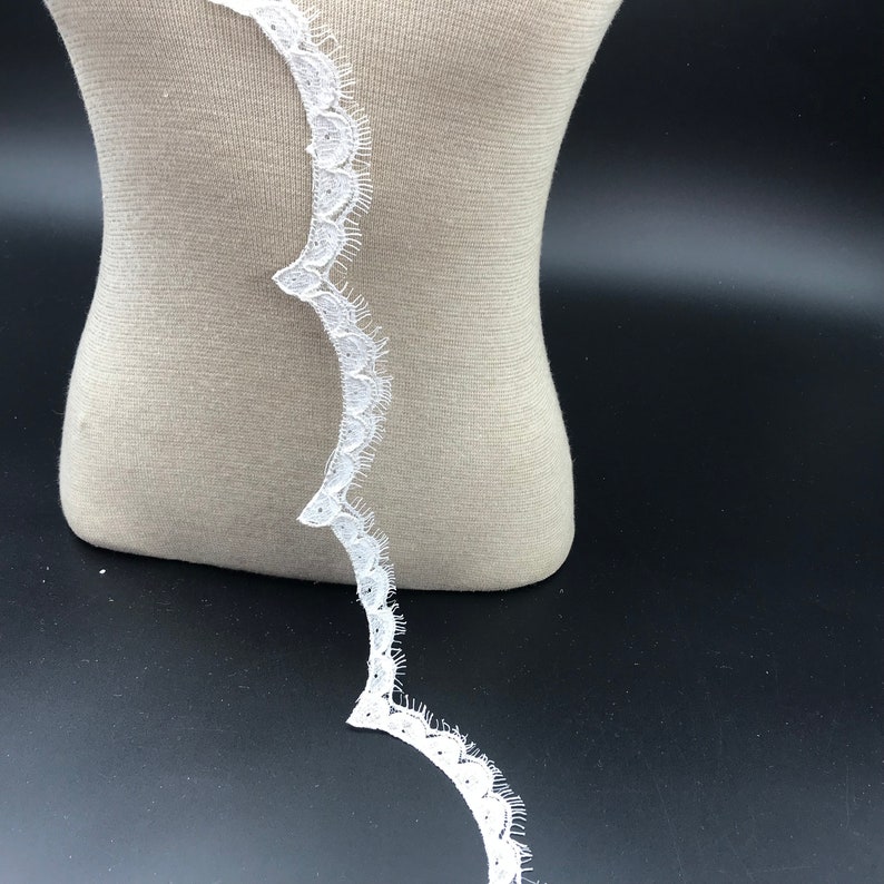White Lace Trimming White Scallop Embroidered Edge Bridal - Etsy Canada