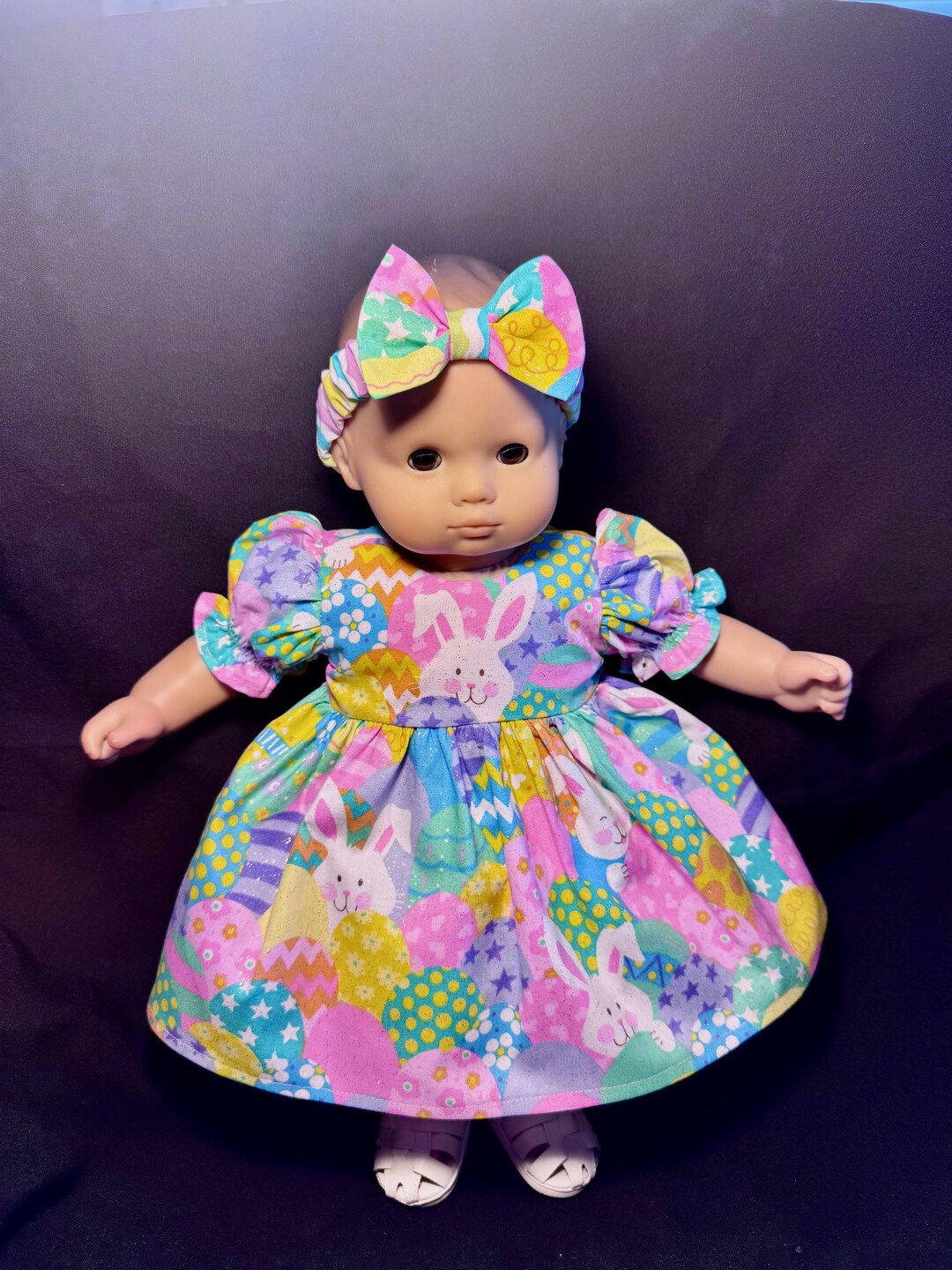 Handmade to Fit Bitty Baby Colorful Easter Bunny and Egg Dress Pants ...