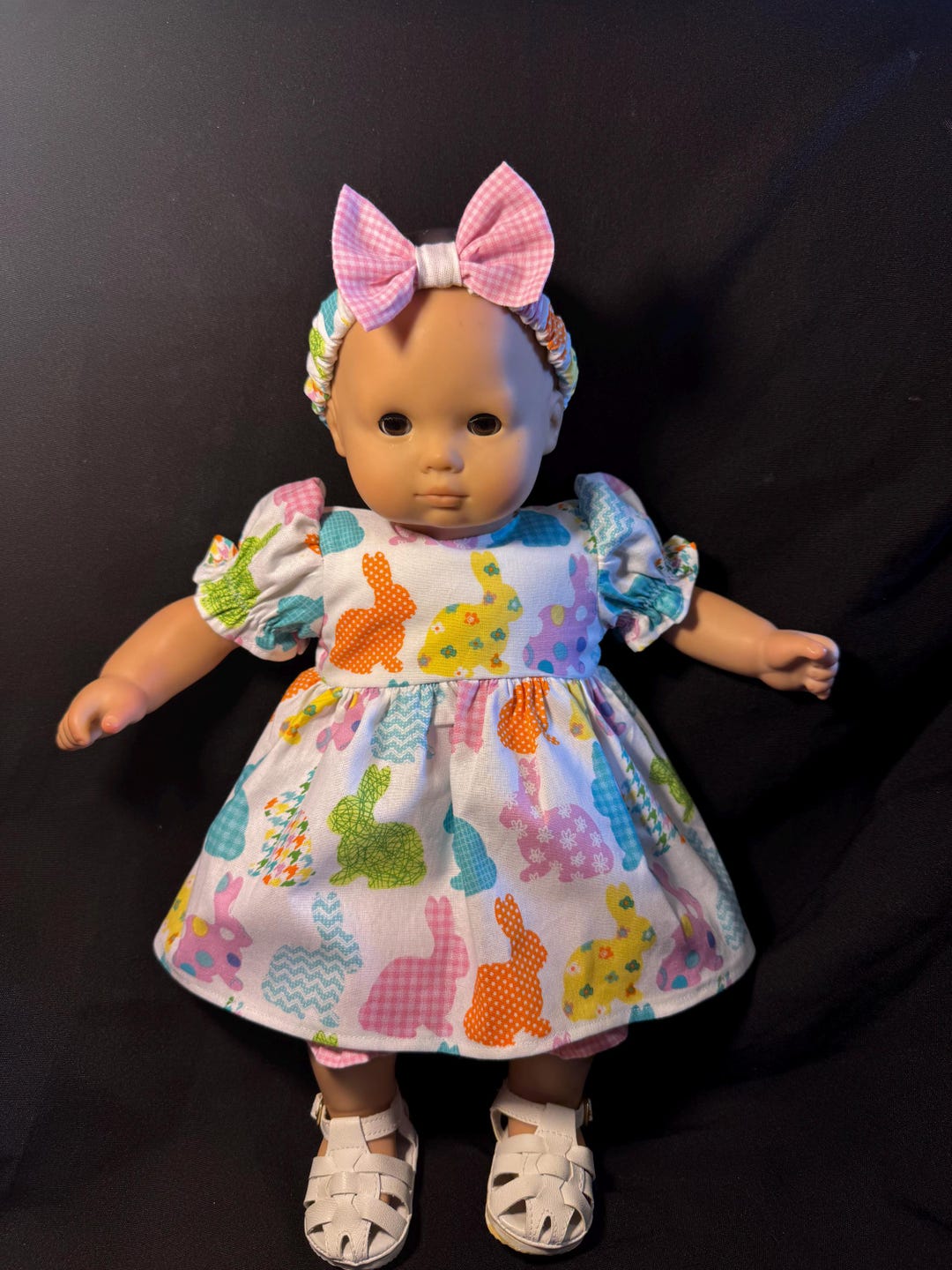 Bitty Baby Doll Easter Dress 15" Clothes Bunny Rabbit Dress Pants ...