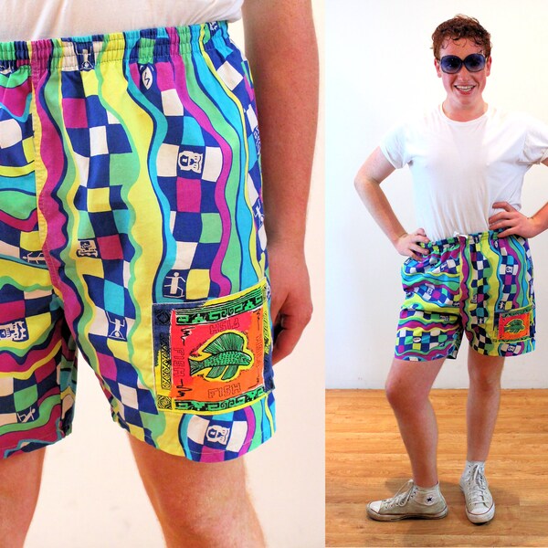 90s Swim Trunks - Etsy