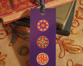 Handmade Mandala Bookmarks, Colorful Mandala Bookmarks, Booklover Gift ...