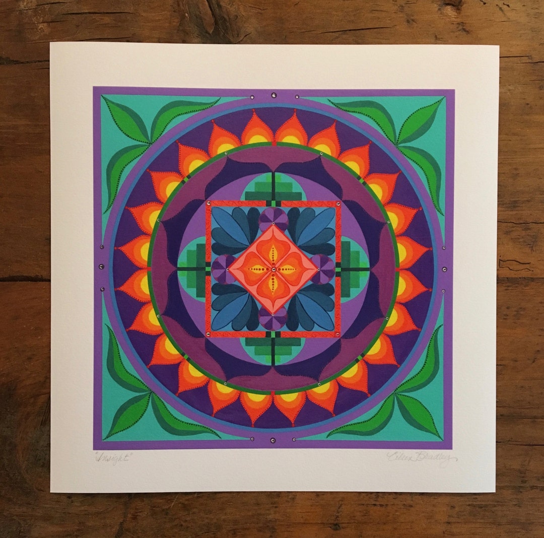 Mandala Art Print 'insight' - Etsy